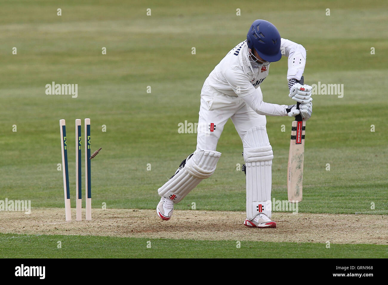 James Foster of Essex is bowled out by Steven Crook - Northamptonshire ...