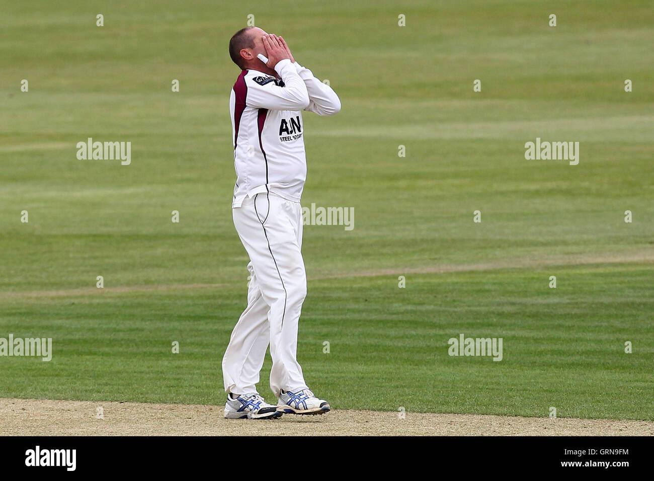 Andrew Hall of Northants goes close to a wicket - Northamptonshire CCC ...