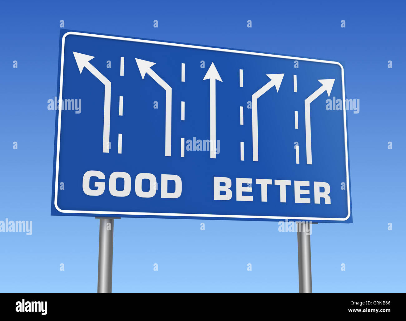 good better road sign Stock Photo - Alamy