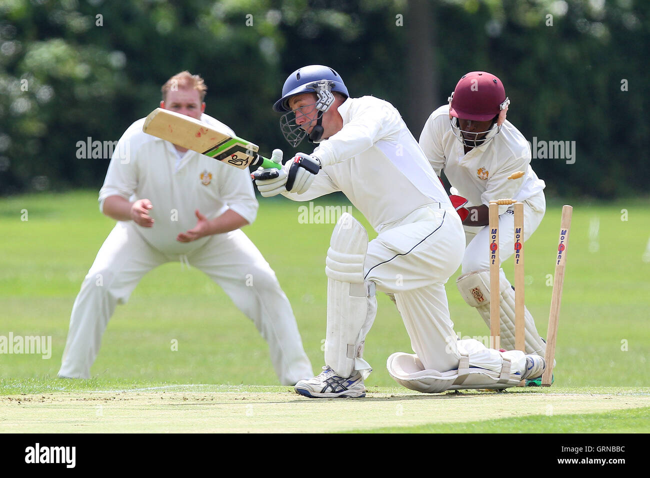 Bob Curtis of Westcliff is bowled out by Rudi Filmalter - Gidea Park ...