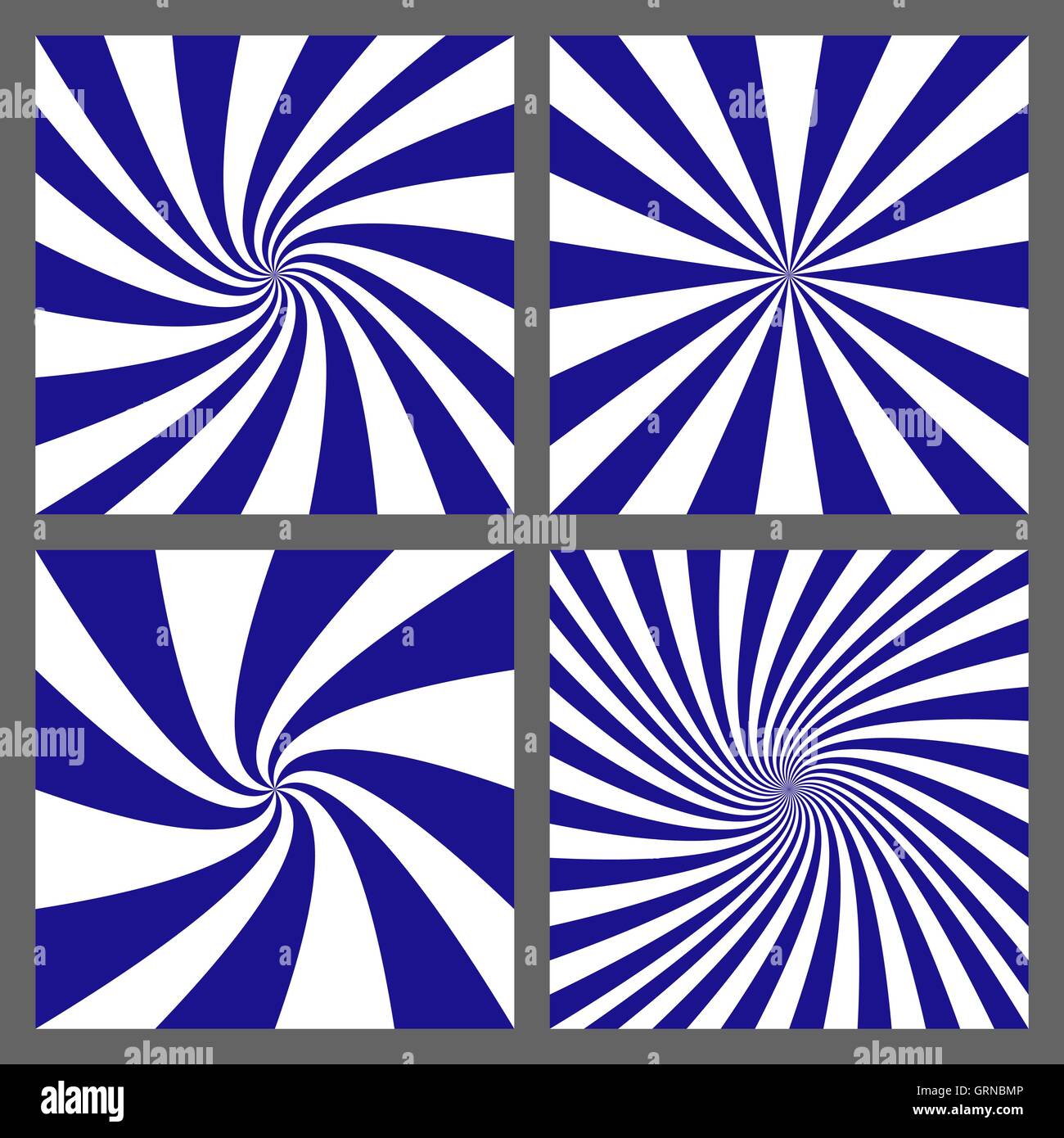 Blue white spiral and ray burst background set Stock Vector Image & Art ...