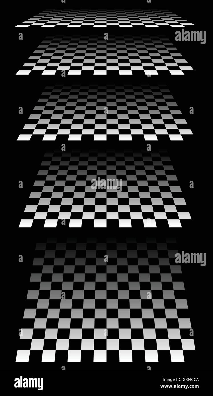 Set of chess, checkered boards in perspective Stock Vector Image & Art ...
