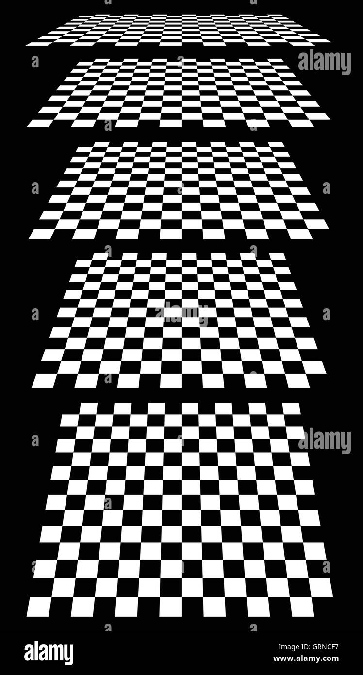 Set of chess, checkered boards in perspective Stock Vector Image & Art ...