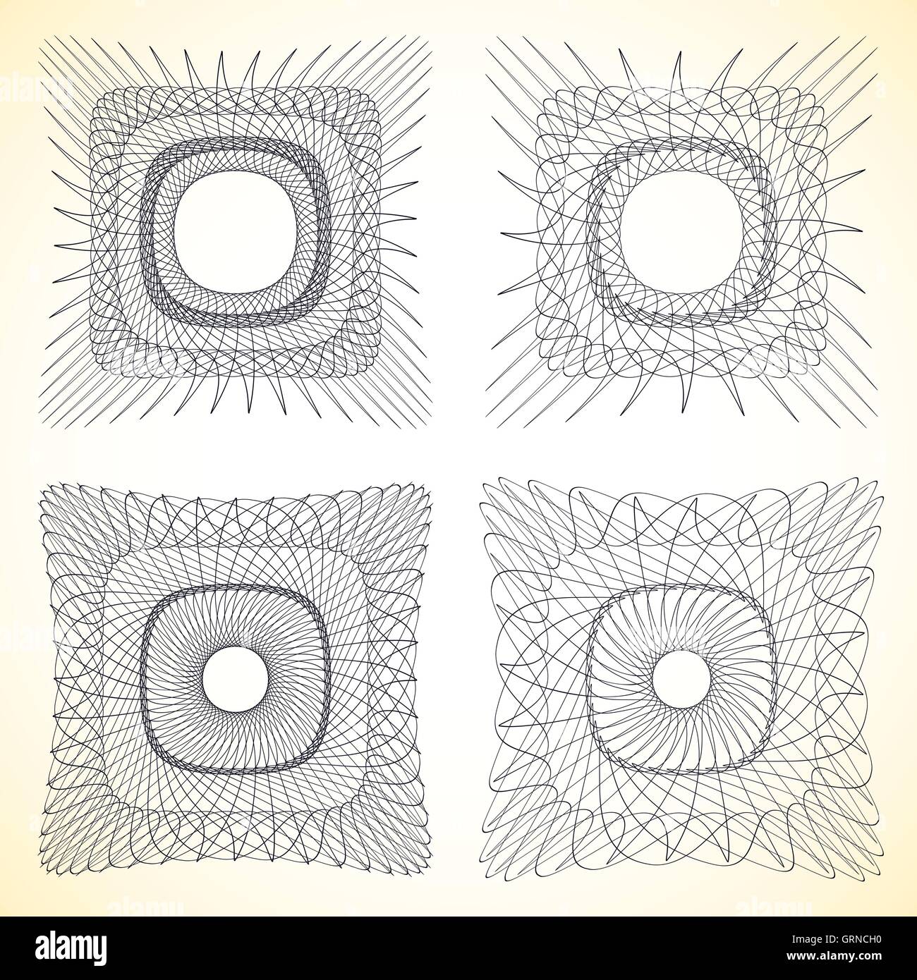 Set of geometric square elements with intersecting lines Stock Vector Image & Art - Alamy