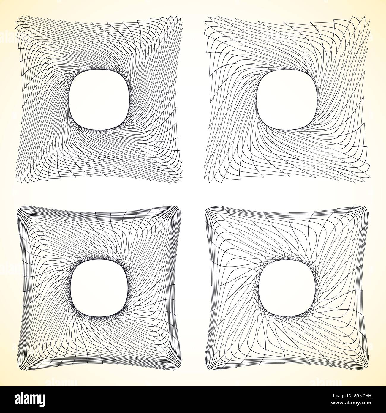 Set of geometric square elements with intersecting lines Stock Vector Image & Art - Alamy