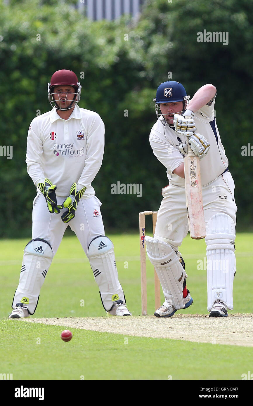 Alan Ison in batting action for Upminster - Upminster CC vs Brentwood ...