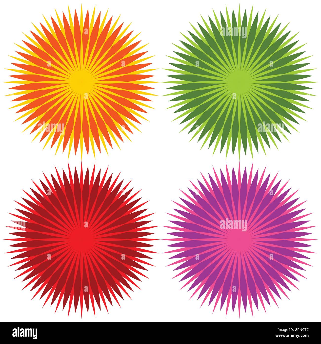 Burst abstract shapes colors Cut Out Stock Images & Pictures - Alamy