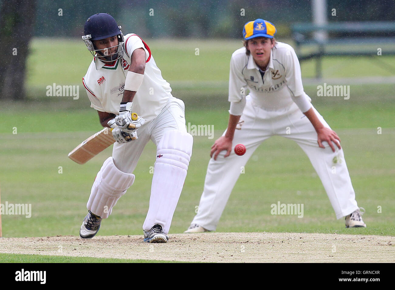 Upminster CC vs Ilford CC - Essex Cricket League - 14/06/14 Stock Photo ...