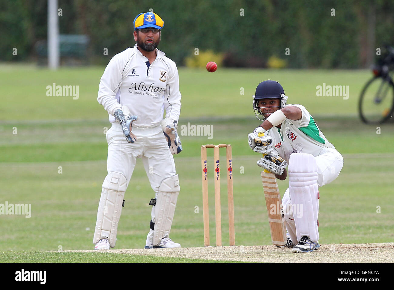 Upminster CC vs Ilford CC - Essex Cricket League - 14/06/14 Stock Photo ...