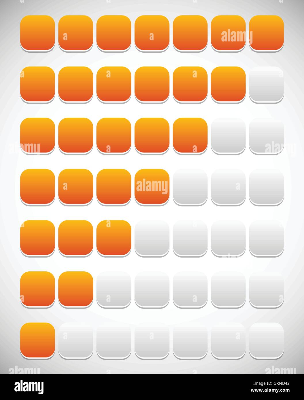 Step, level, progress indicator with 7 units Stock Vector Image & Art ...