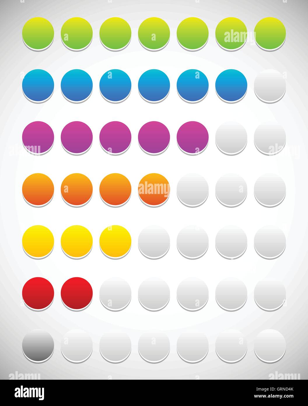 Step, level, progress indicator with 7 units Stock Vector Image & Art ...