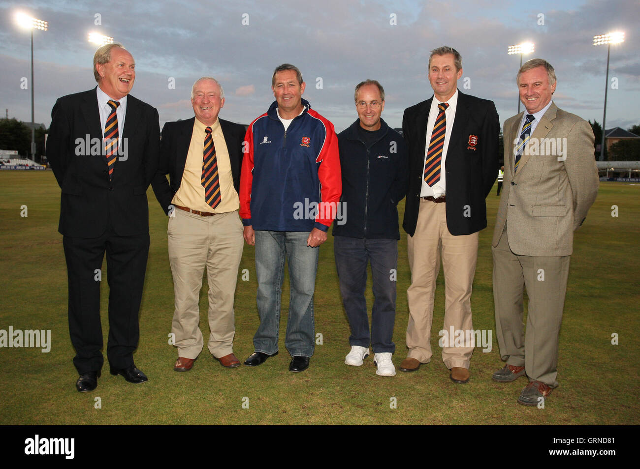 From left: Ray East, Keith Fletcher, Graham Gooch, Competition Winner ...