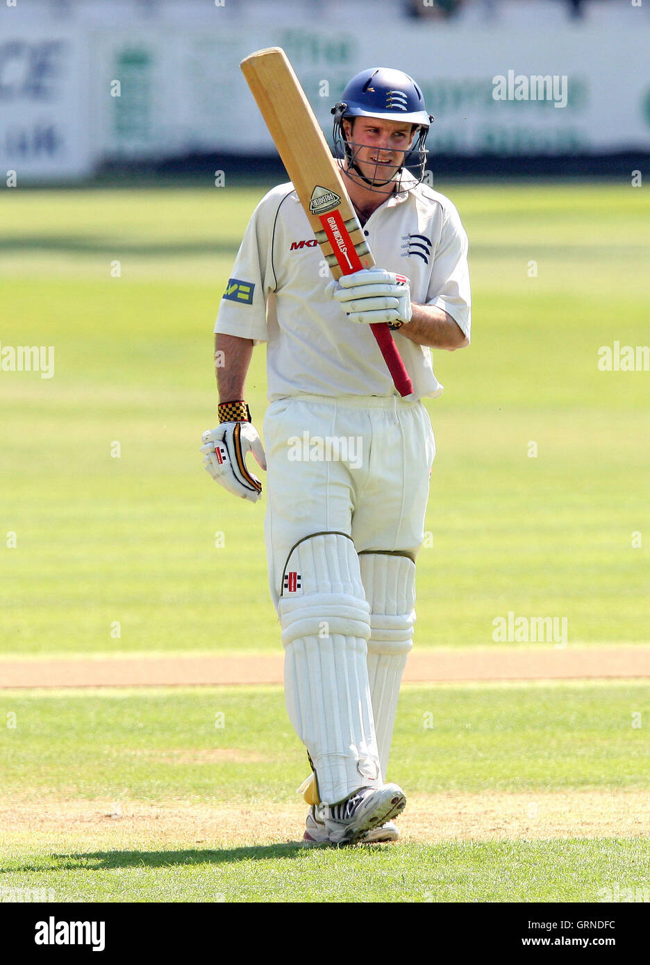 Cricket batsman raising bat hi-res stock photography and images - Alamy