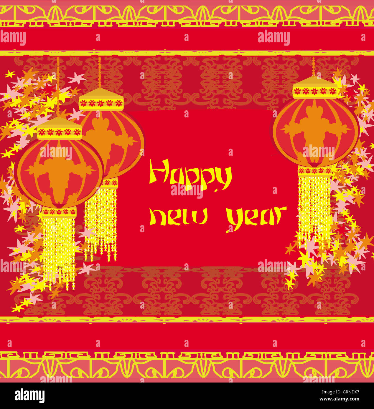 Lantern good luck peace prayer during autumn festival hi-res stock ...