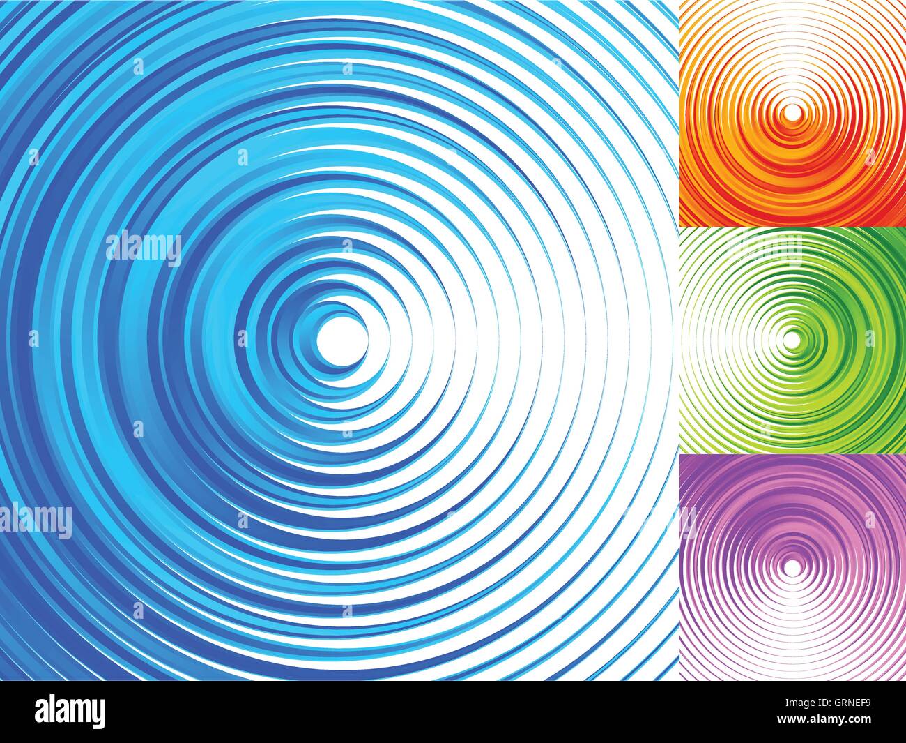 Colorful concentric circle elements. 4 bright, vivid, vibrant colors ... Colorful concentric circle elements. 4 bright, vivid, vibrant colors ...