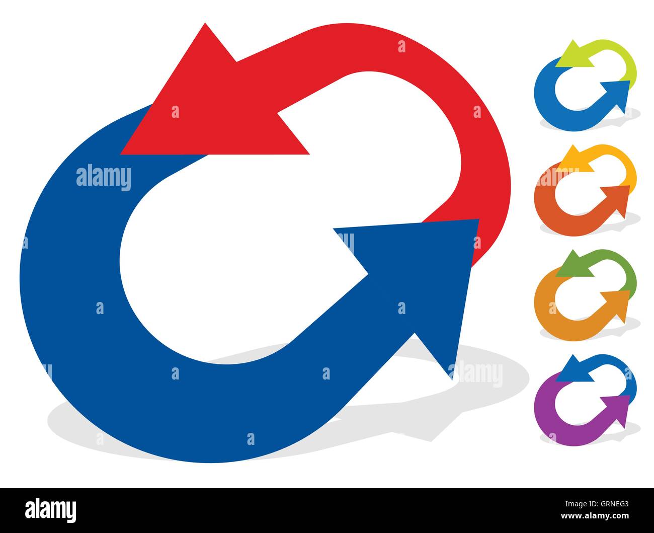 Circular arrows for change, reset, swap, turn, exchange concepts Stock ...
