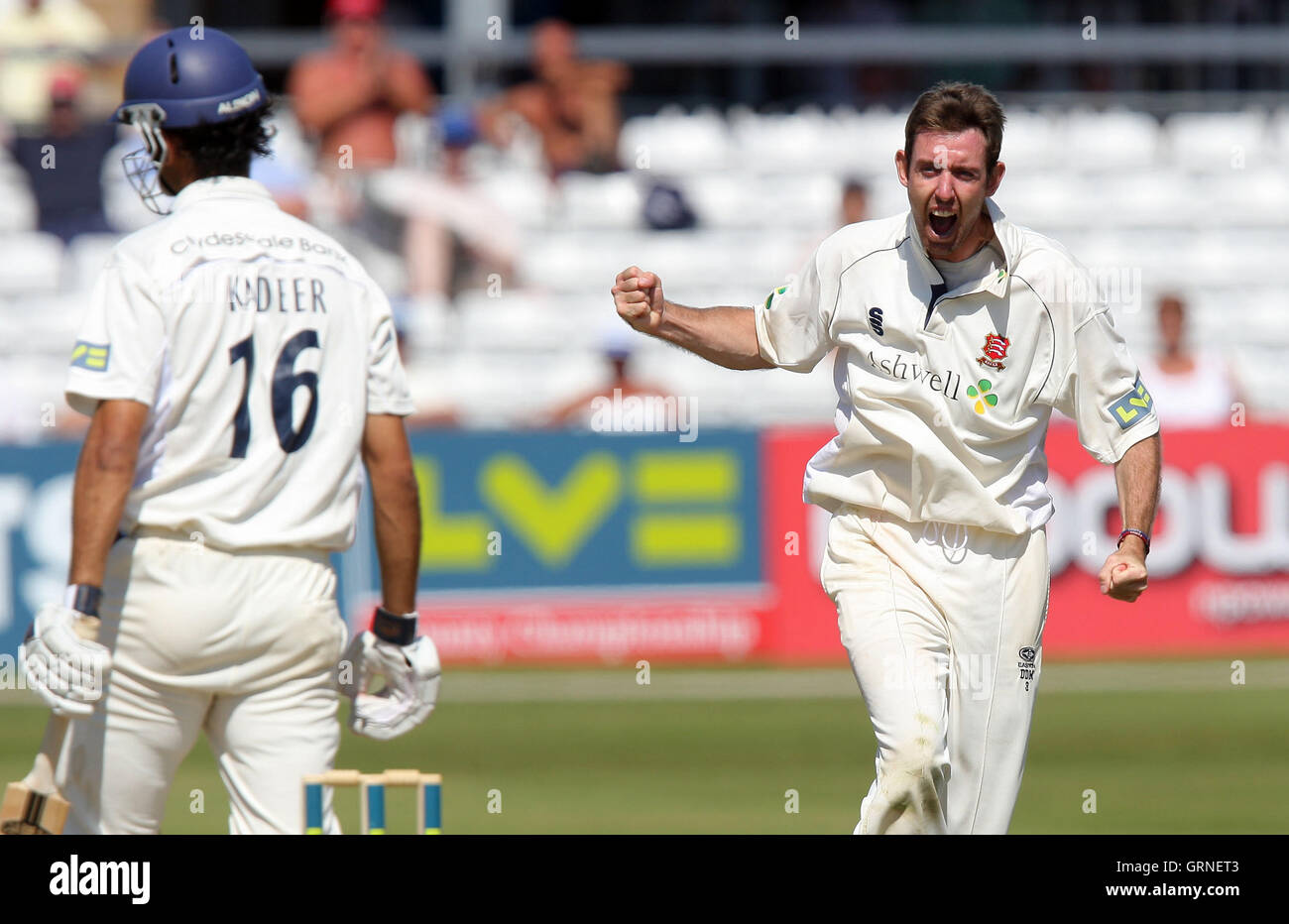 David Masters of Essex celebrates the wicket of Kadeer Ali - Essex CCC ...