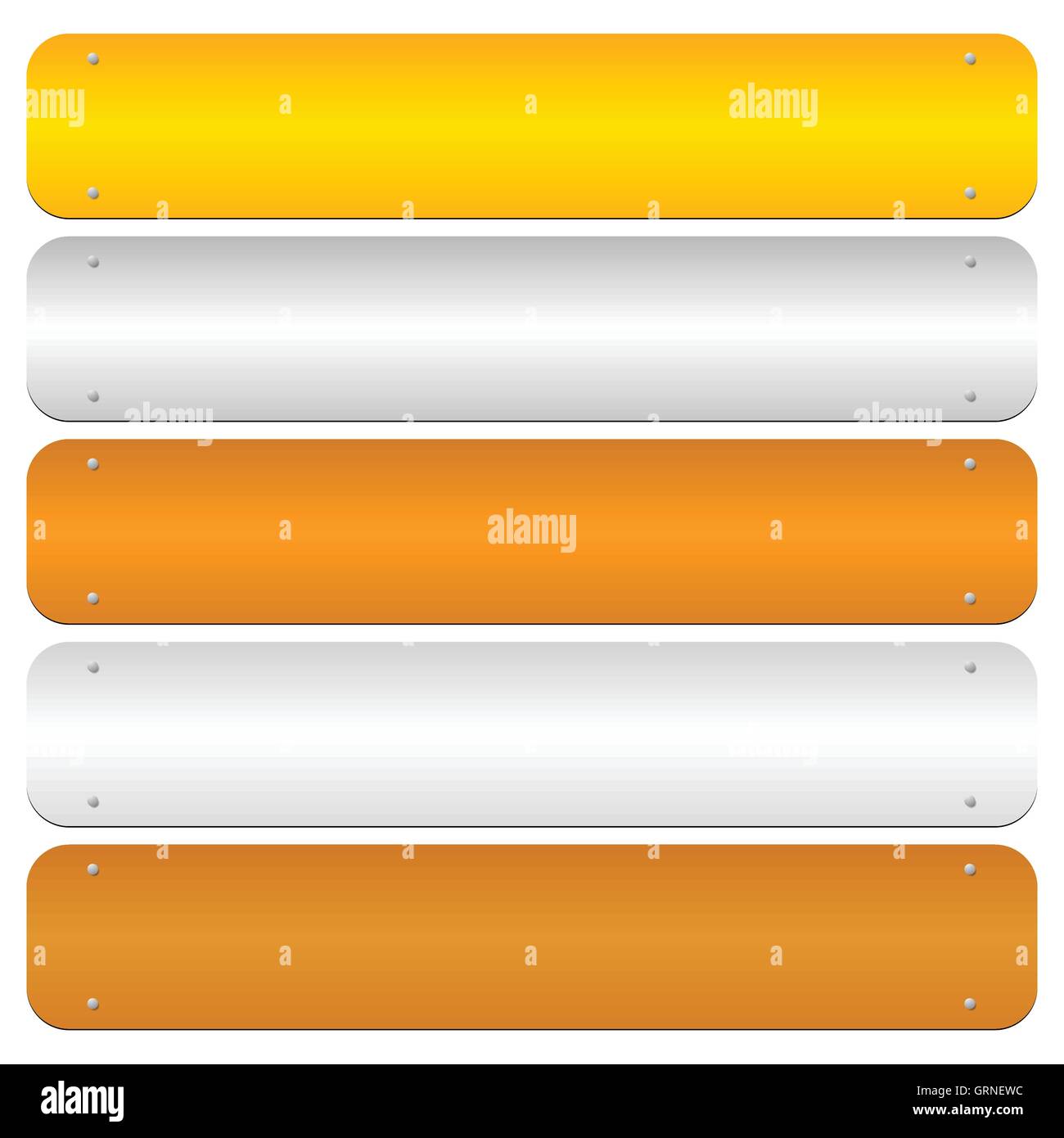 Gold, silver, bronze, platinum, copper metal bars, banner backgrounds ...