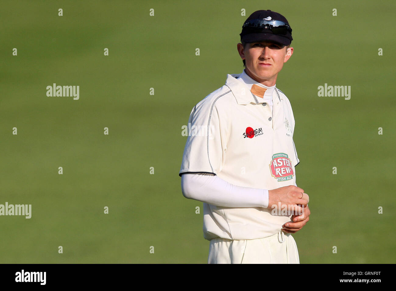 Joe Denly of Kent looks up to the dressing room - Essex CCC vs Kent CCC ...