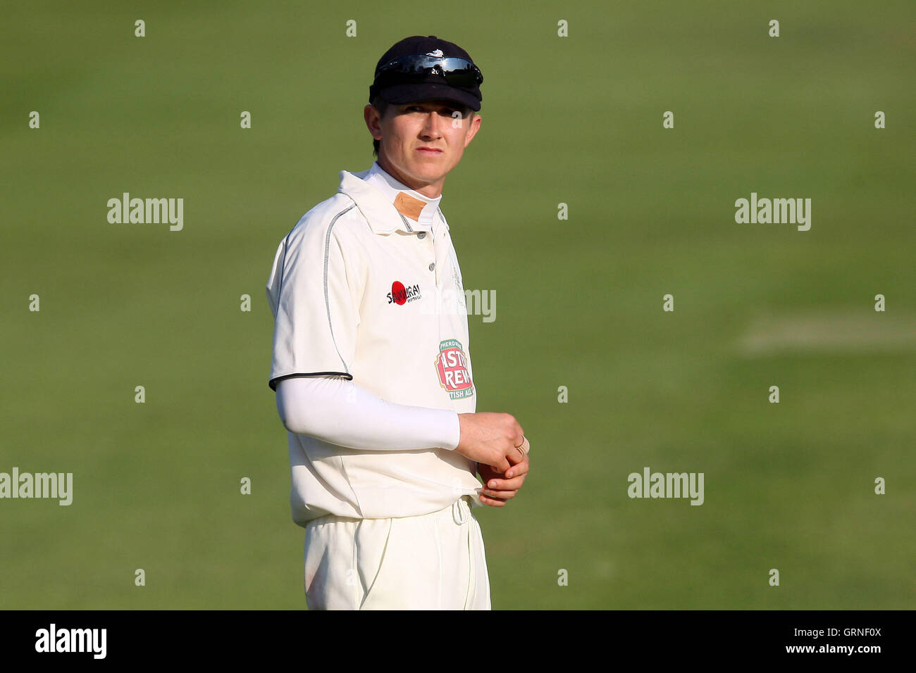 Joe Denly of Kent looks up to the dressing room - Essex CCC vs Kent CCC ...