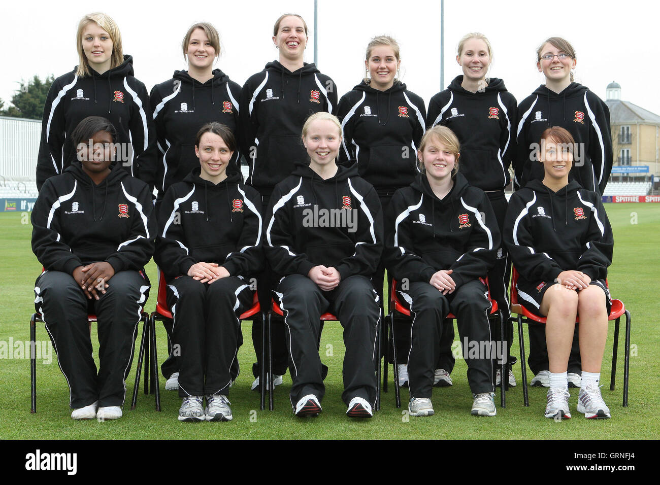 The Essex CCC Womens team pose for a team photo - Essex CCC Press Day ...