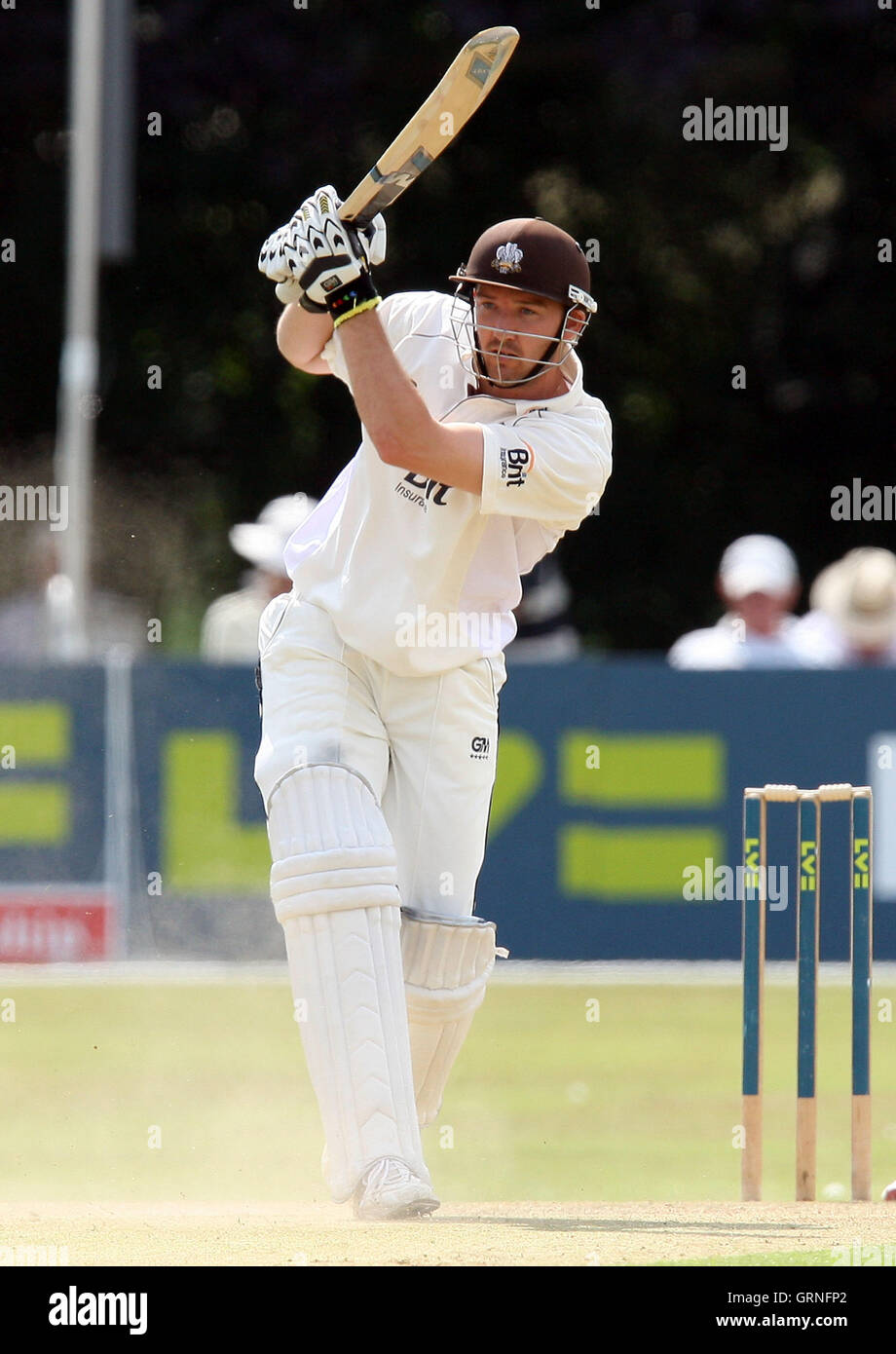 Chris Schofield in batting action for Surrey - Essex CCC vs Surrey CCC ...