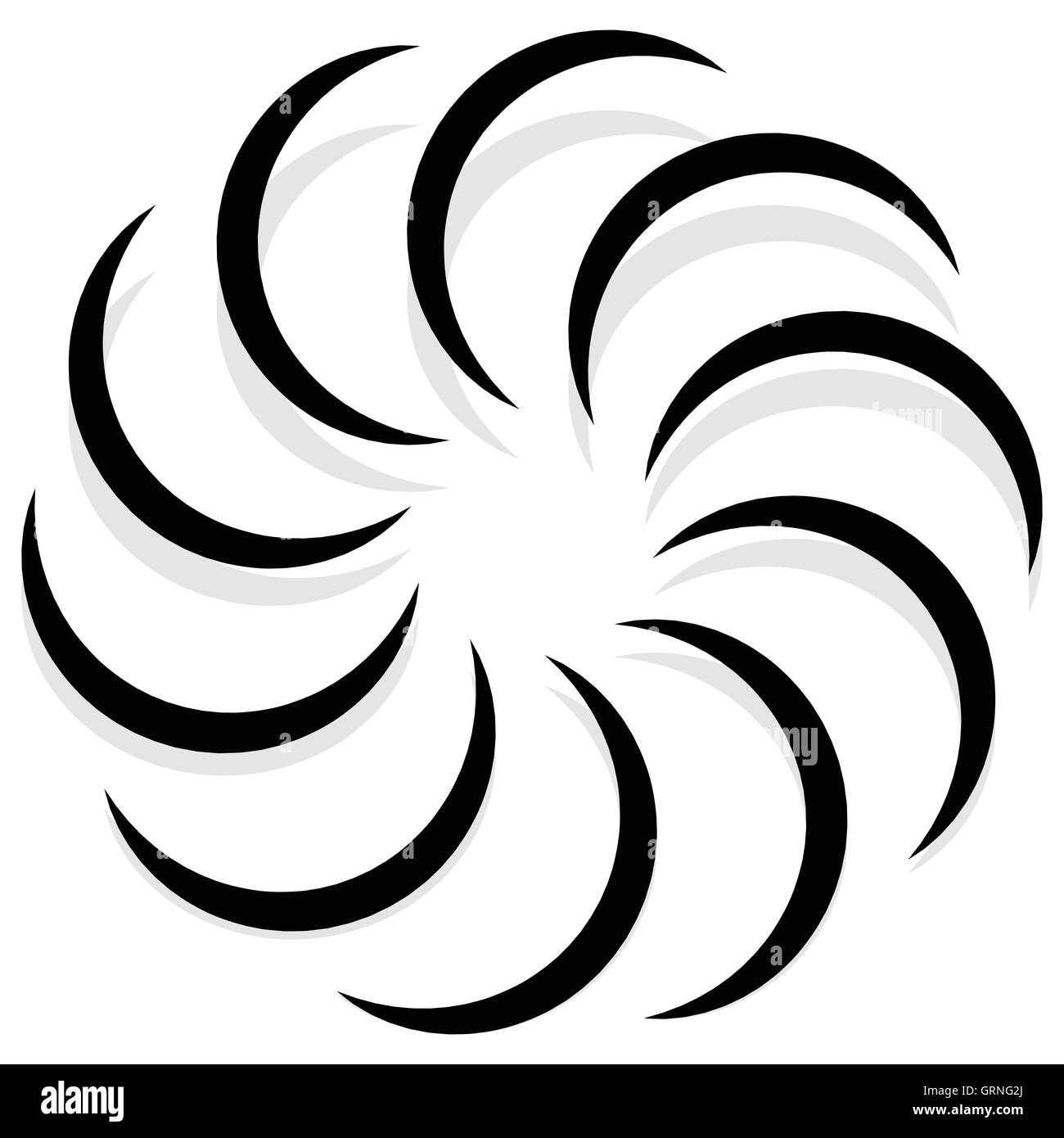 Spirally design element, abstract geometric motif, symbol, logo ...