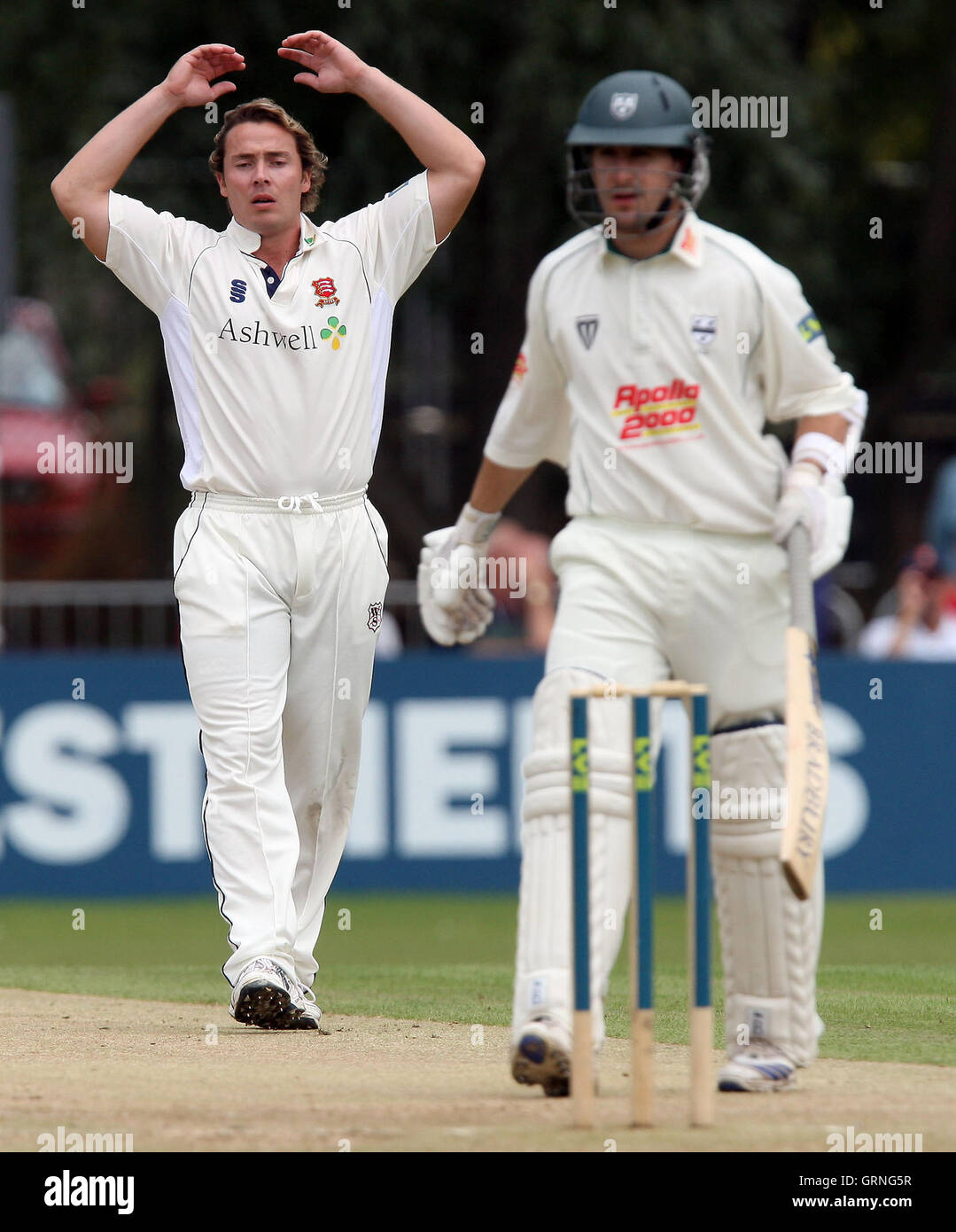 Graham Napier of Essex reacts with disbelief having gone close to the ...