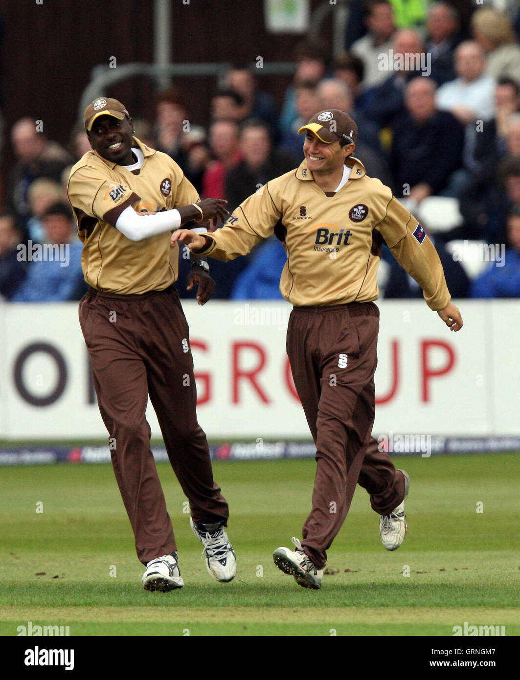 Chris Murtagh (right) takes a fine catch to dismiss James Foster of ...