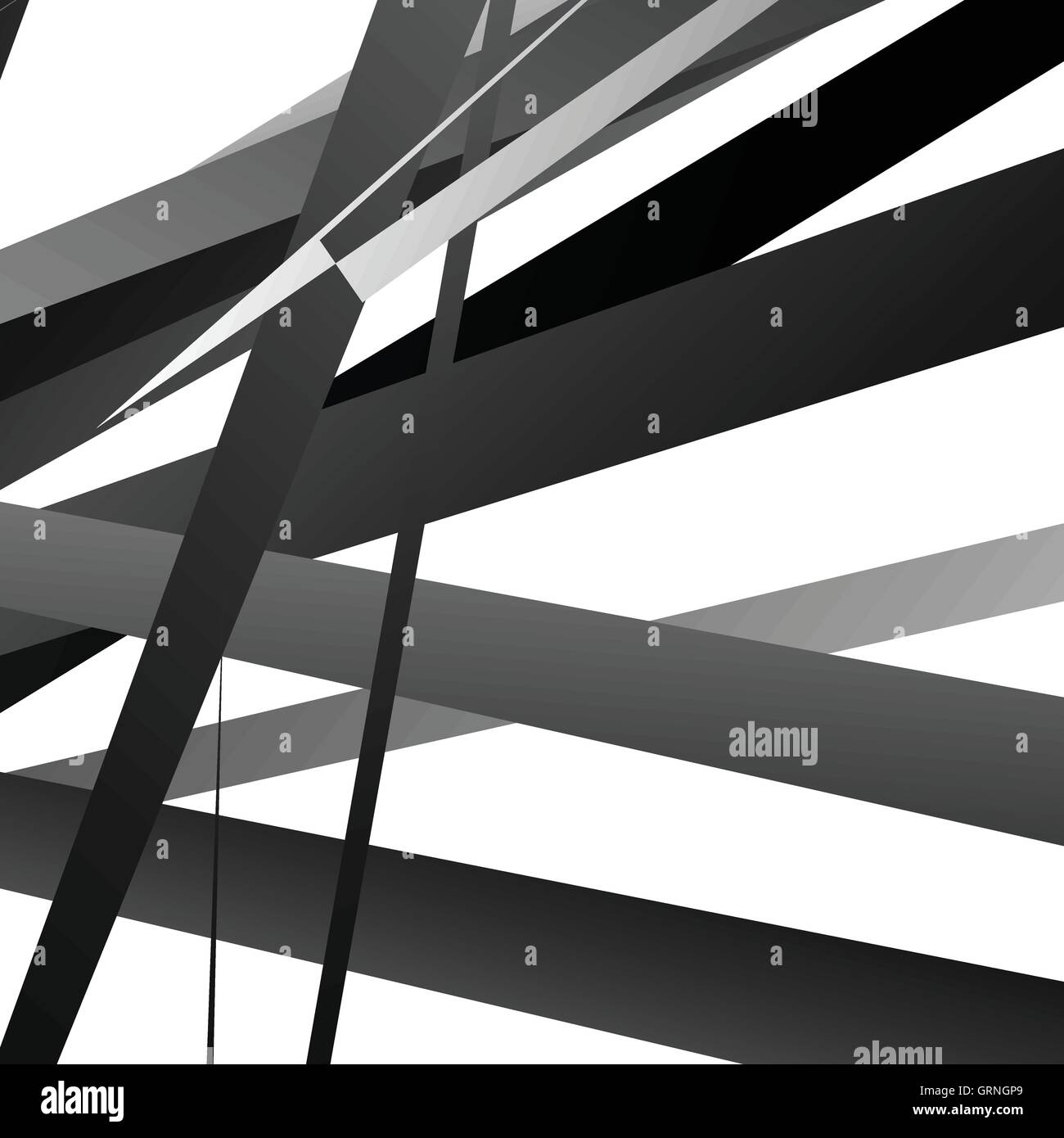 Abstract geometric black and white pattern, texture with overlapping ...