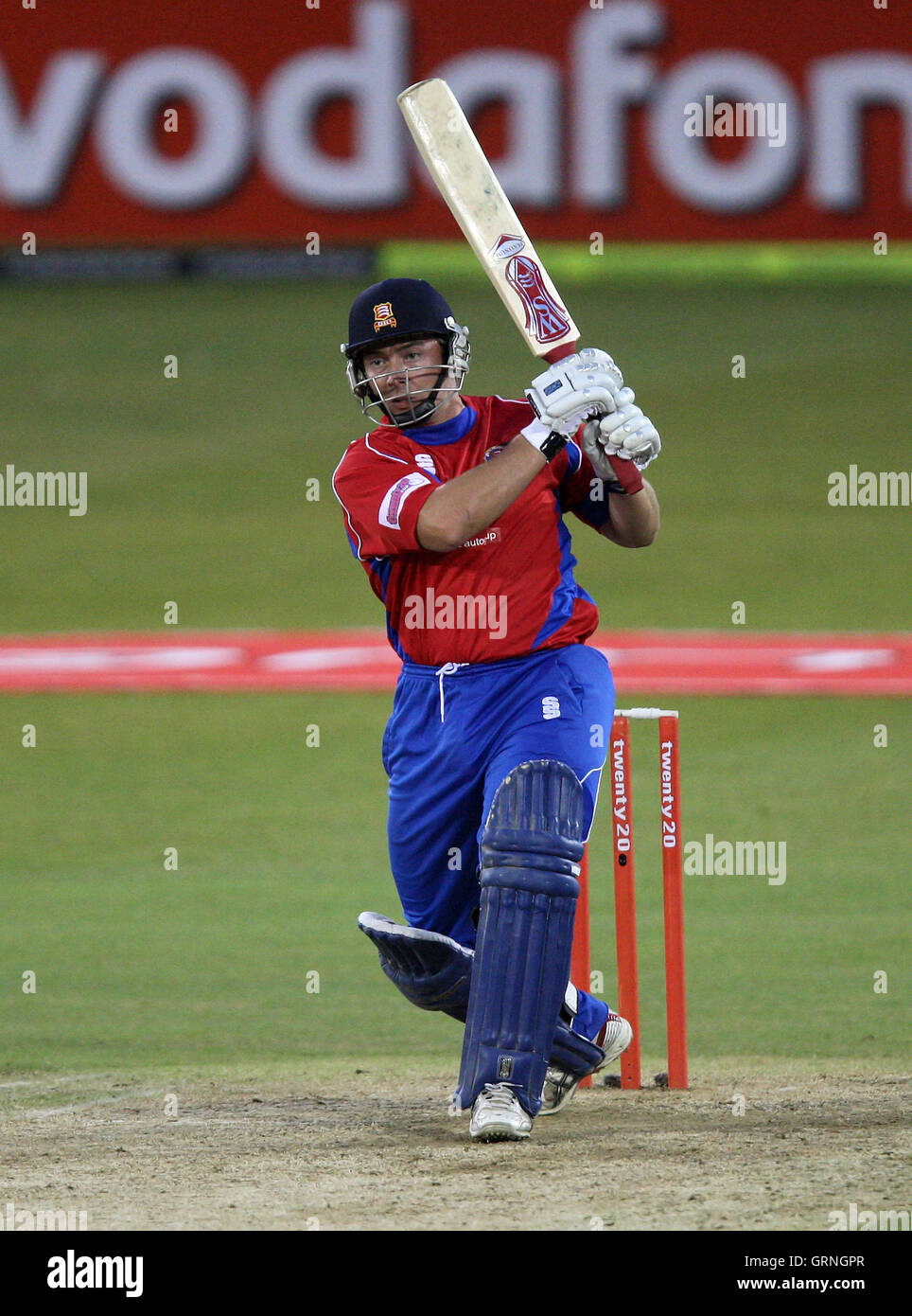 Graham Napier of Essex Eagles (red shirt) in Twenty 20 T20 batting ...