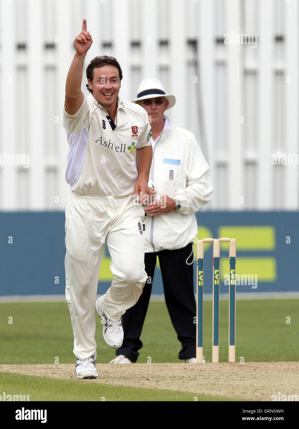 Graham Napier of Essex celebrates the wicket of Kent batsman James ...