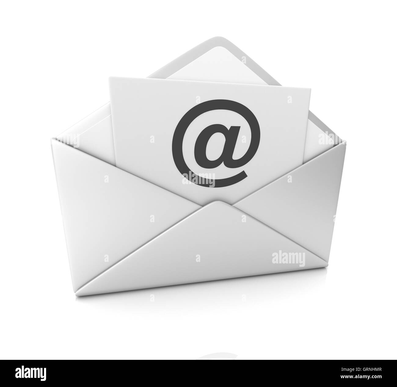 Open mail envelope icon Black and White Stock Photos & Images - Alamy