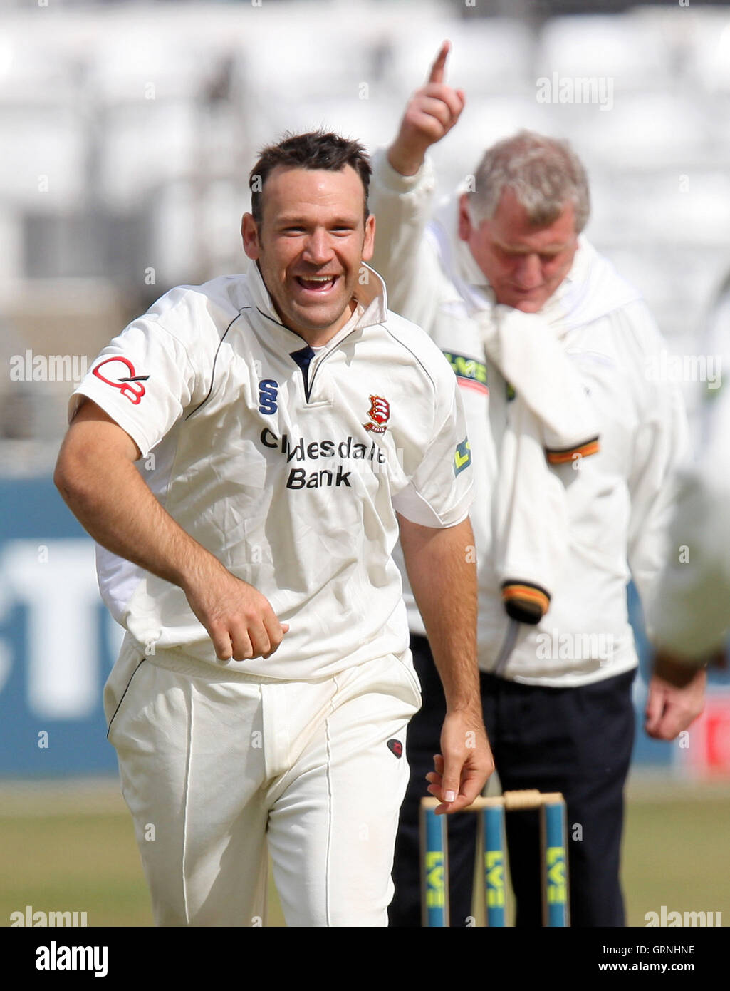 James Middlebrook of Essex celebrates the wicket of Eoin Morgan - Essex ...