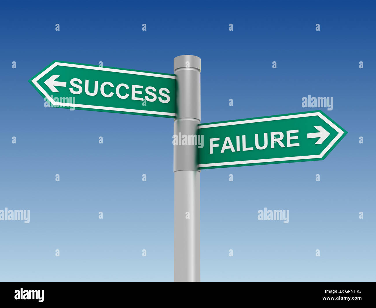Success or failure road sign hi-res stock photography and images - Alamy