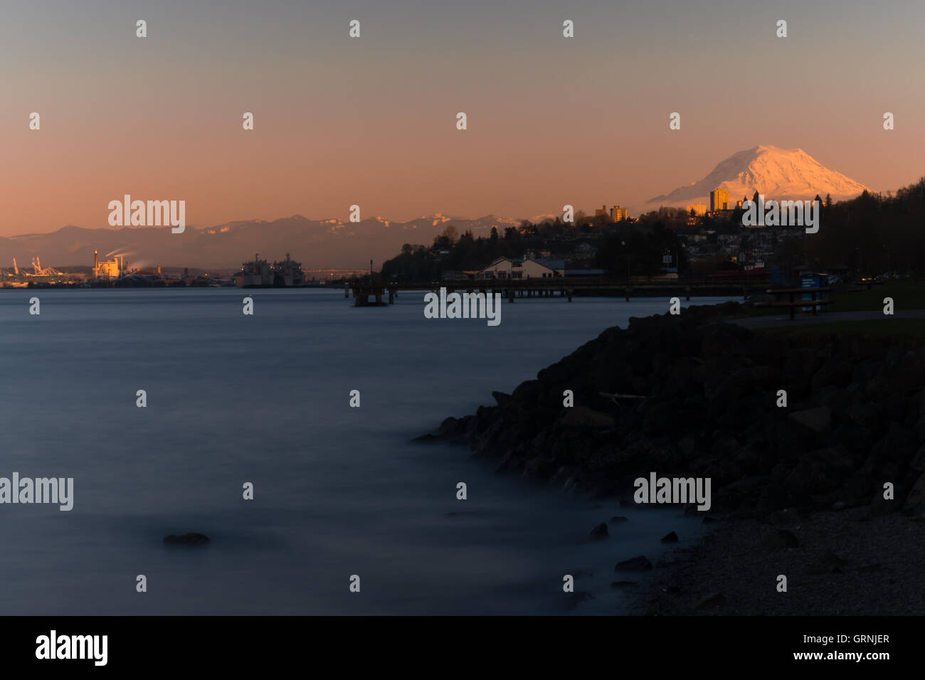 Mt Rainier Ruston Tacoma WA Stock Photo - Alamy