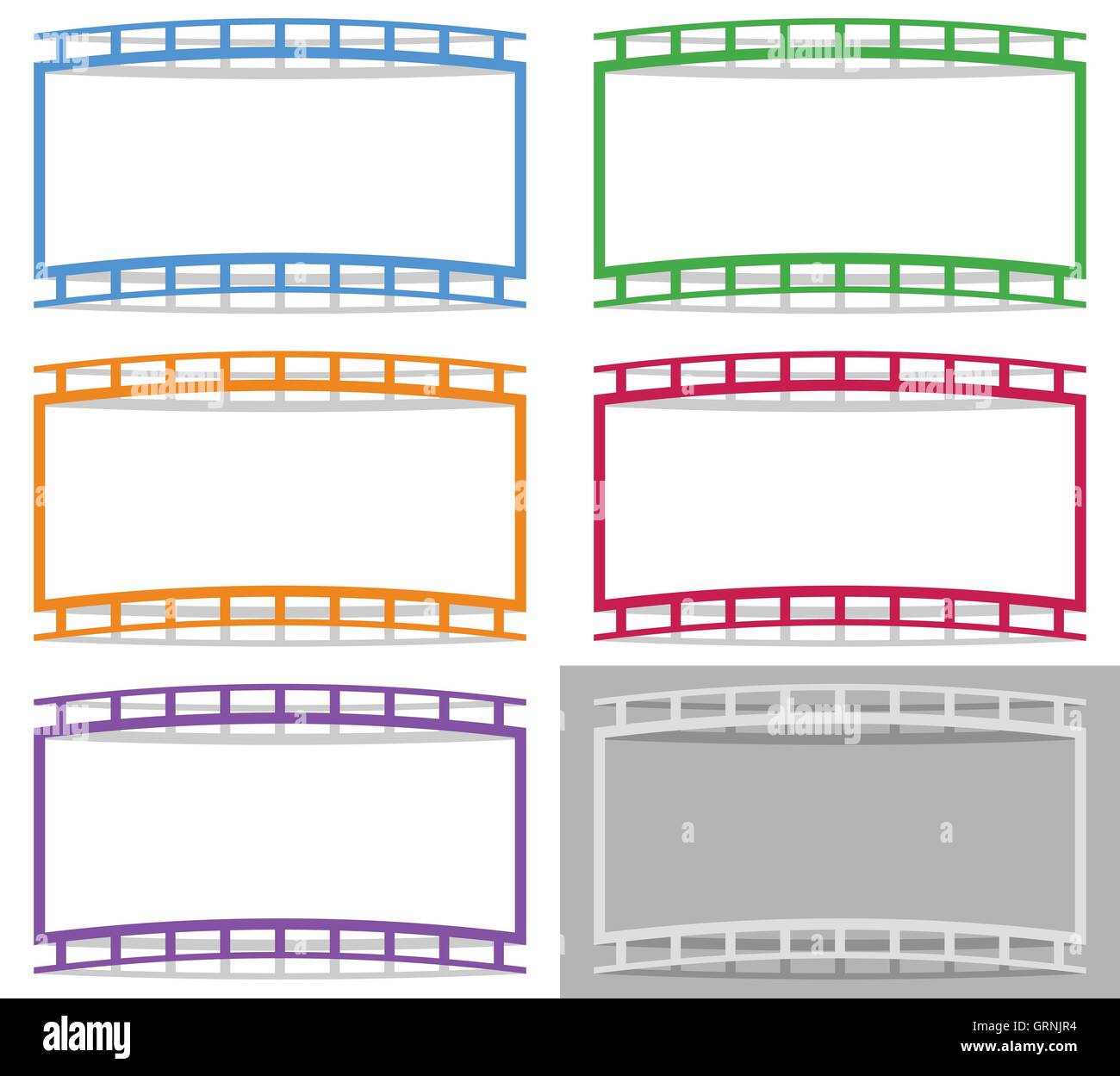 Film strip shape elements with distortion for photography / generic ...