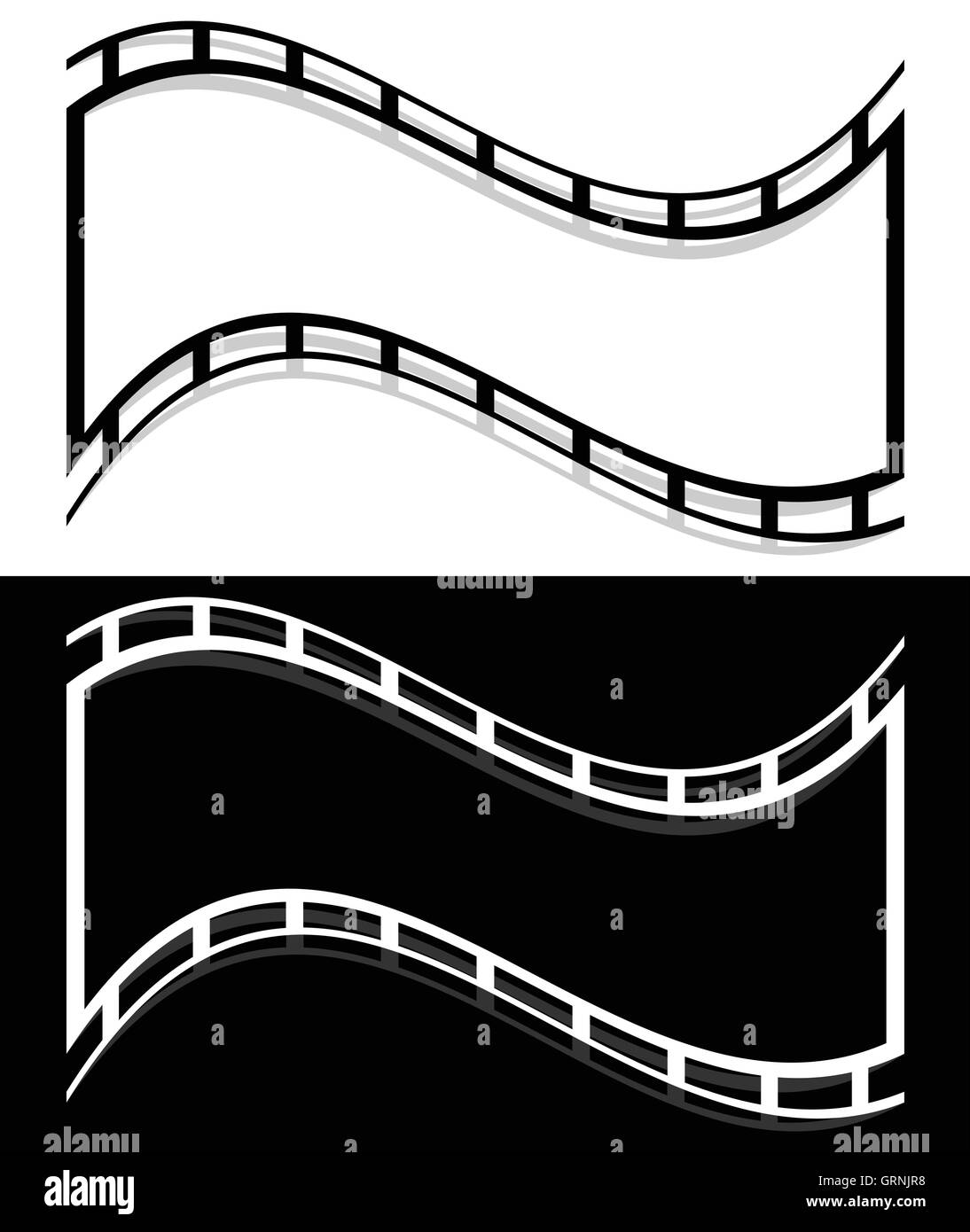 Film strip shape elements with distortion for photography / generic ...