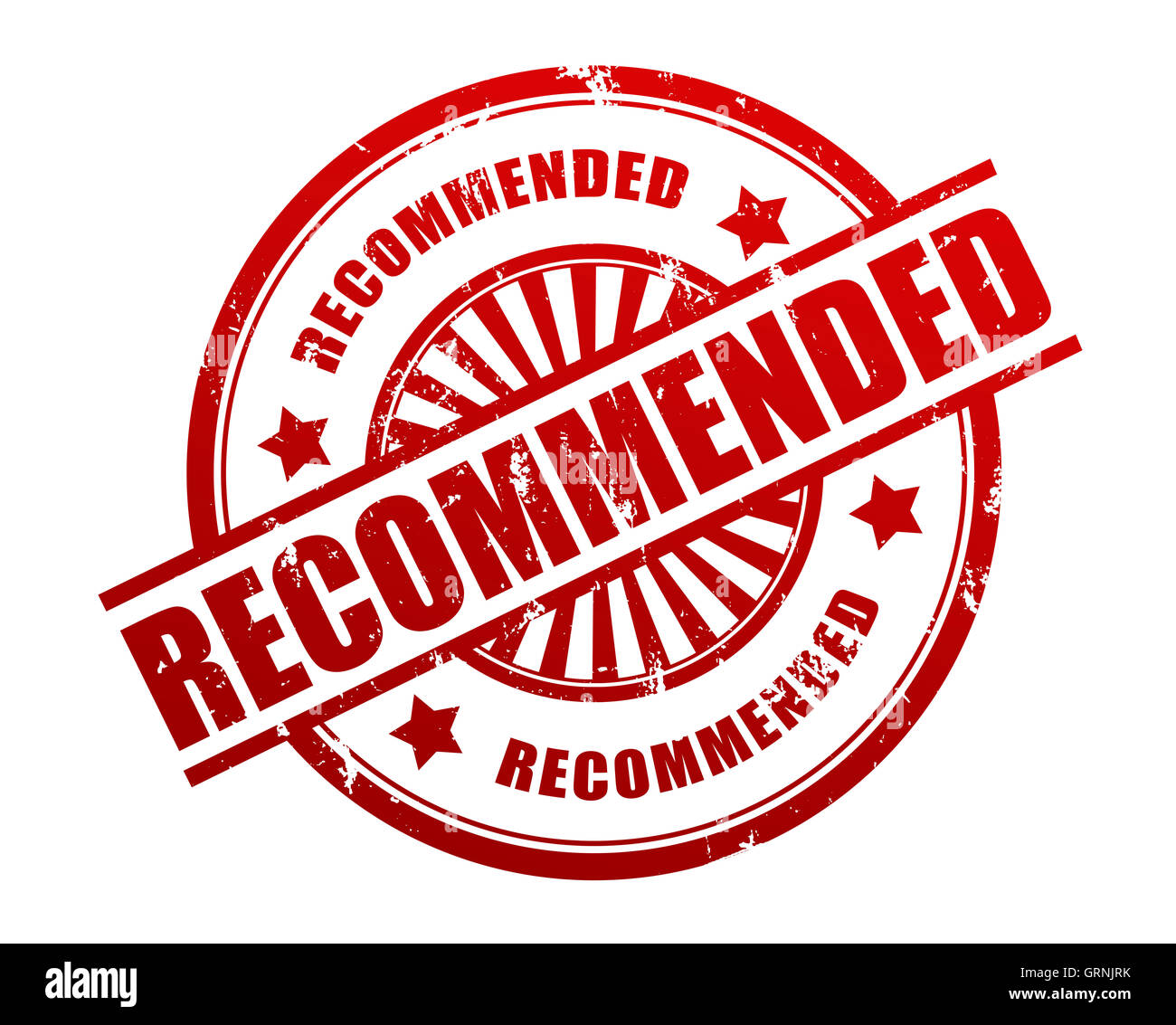 recommended stamp concept illustration Stock Photo - Alamy