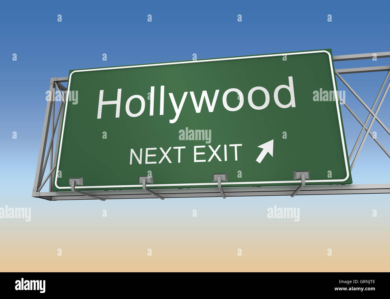 Road sign hollywood hi-res stock photography and images - Alamy