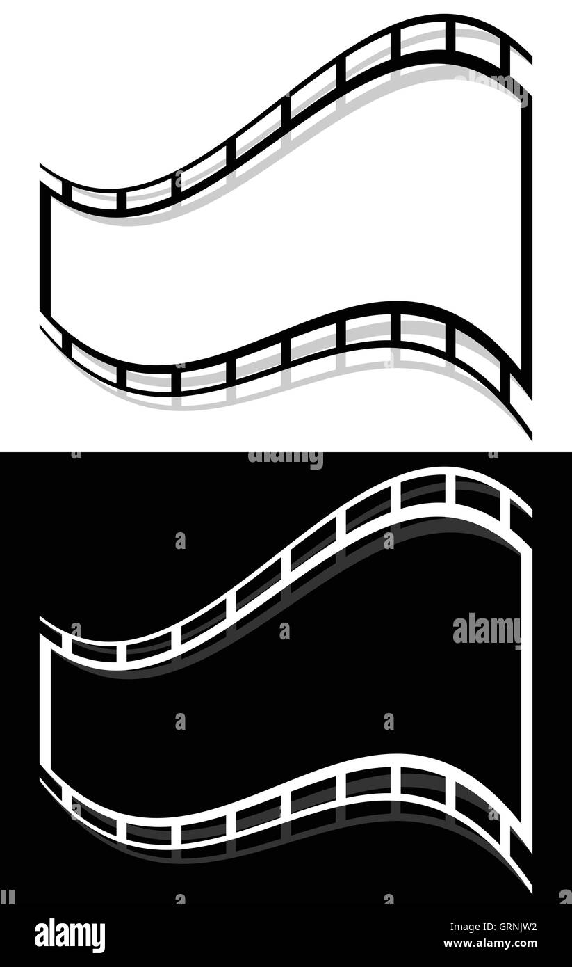 Film strip shape elements with distortion for photography / generic ...