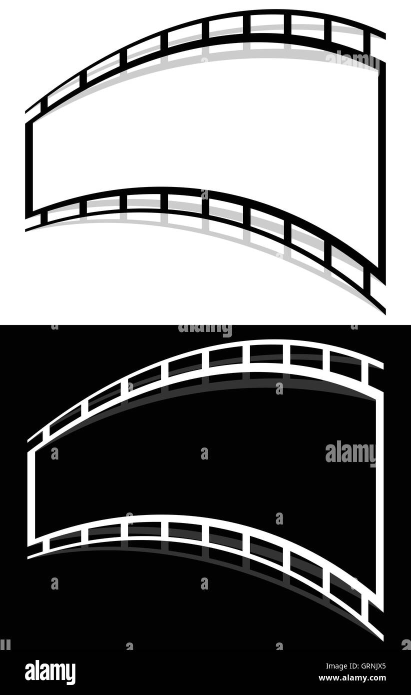 Film strip shape elements with distortion for photography / generic ...