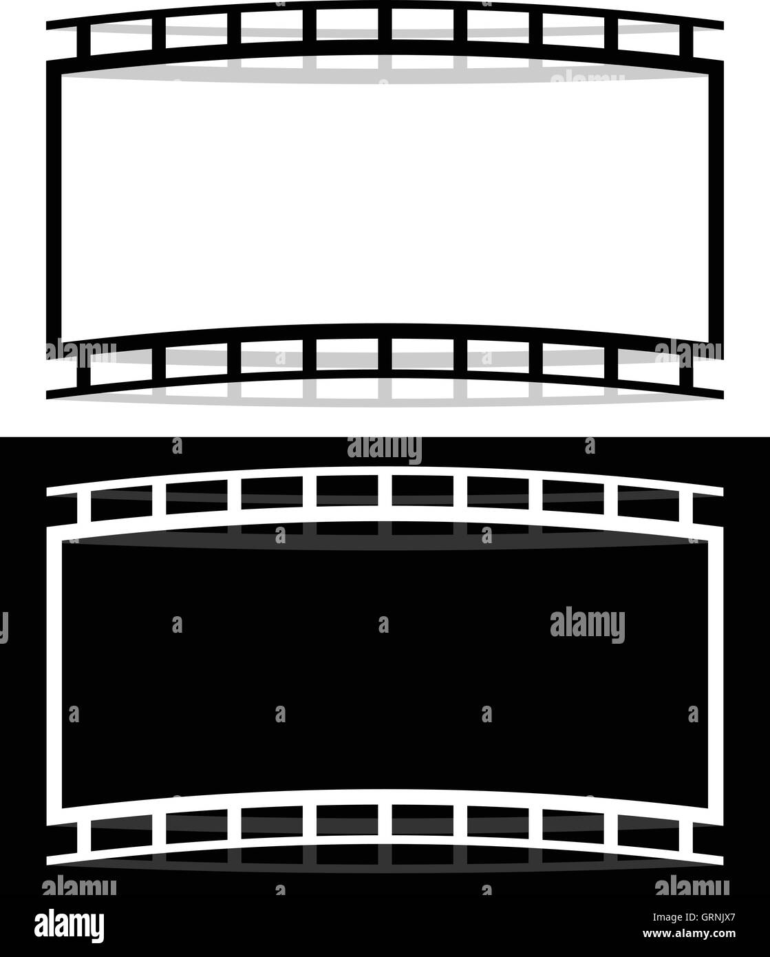 Film strip shape elements with distortion for photography / generic ...