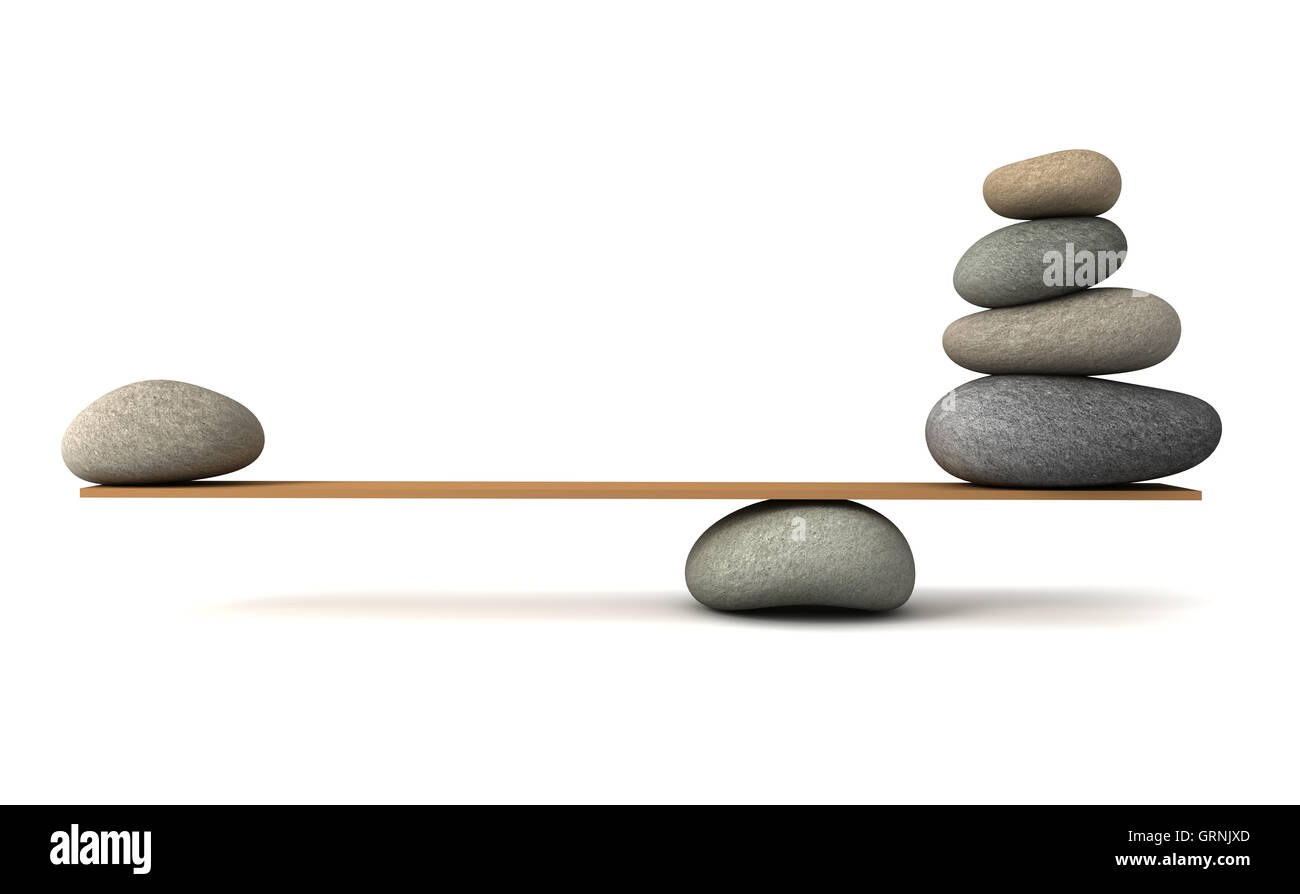 balancing stones concept illustration Stock Photo - Alamy