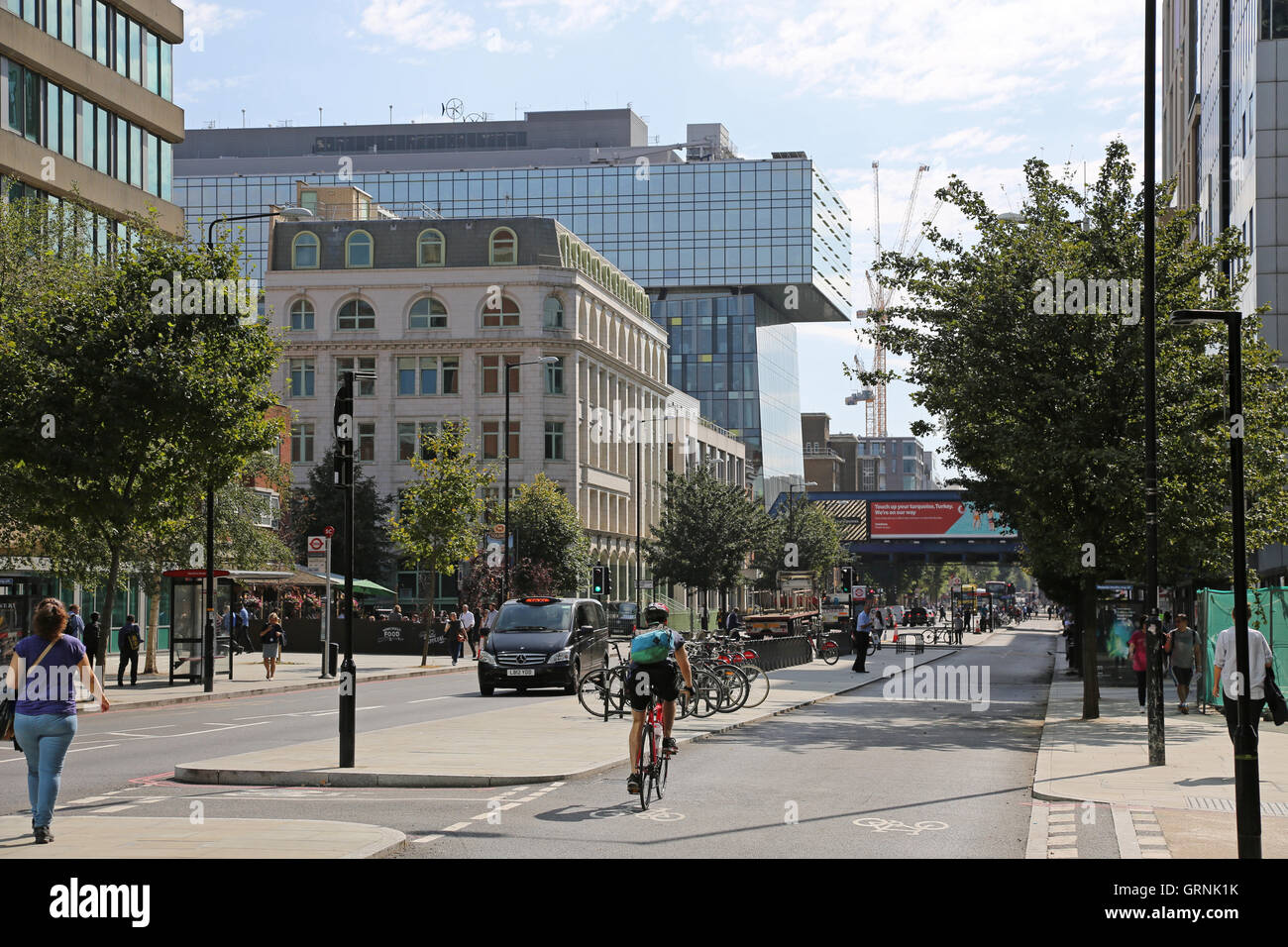 Cyclists on London's new, fully segregated north-south cycle super ...