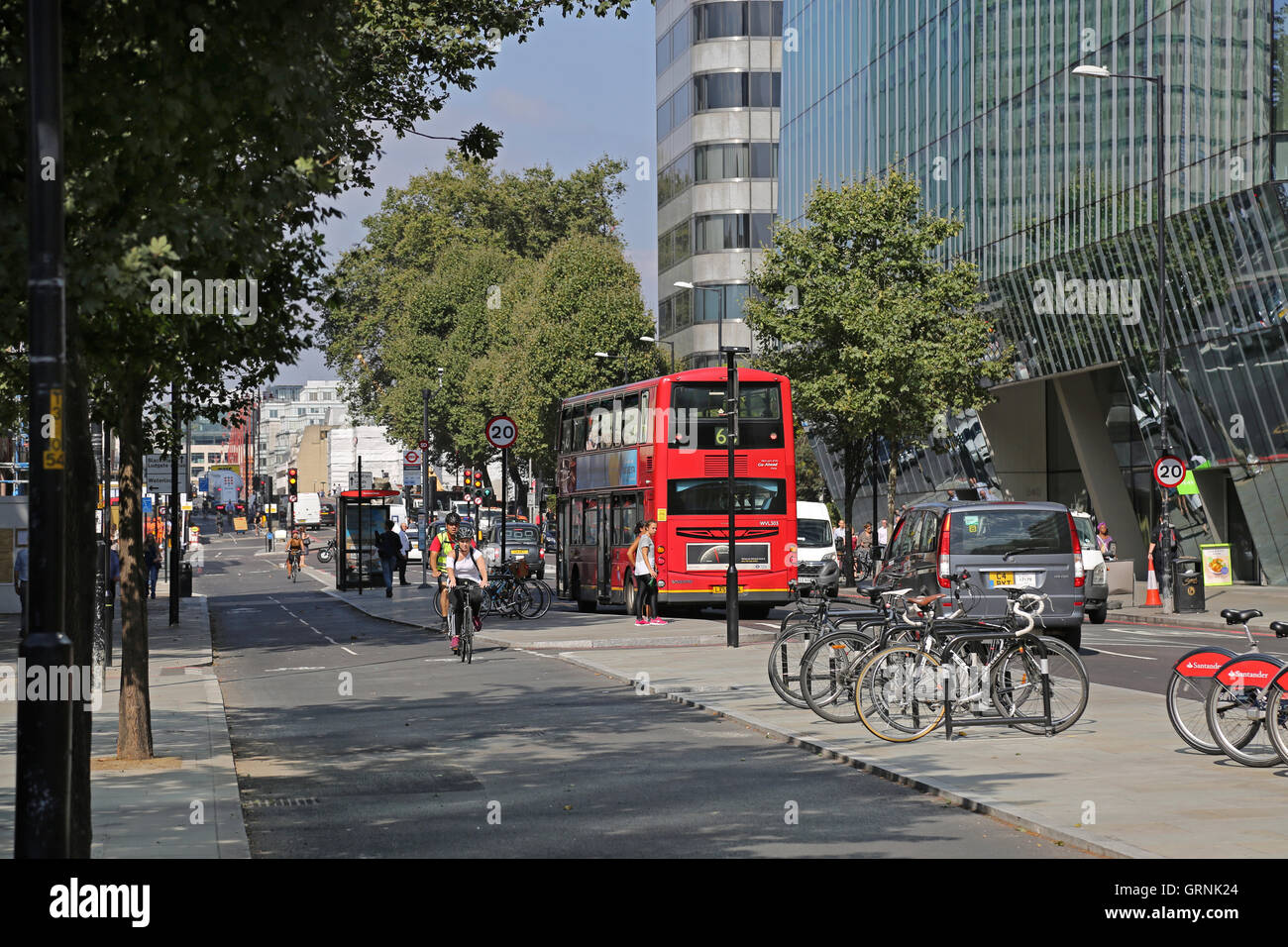 Cyclists on London's new, fully segregated north-south cycle super ...