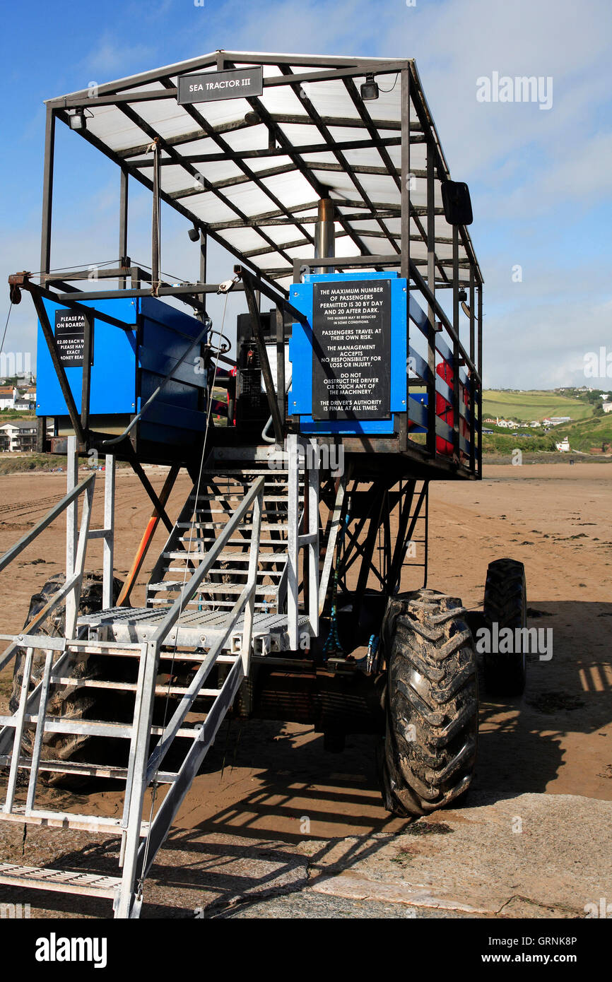 Sea-Tractor, Burgh Island, Bigbury-on-Sea, Devon Stock Photo - Alamy