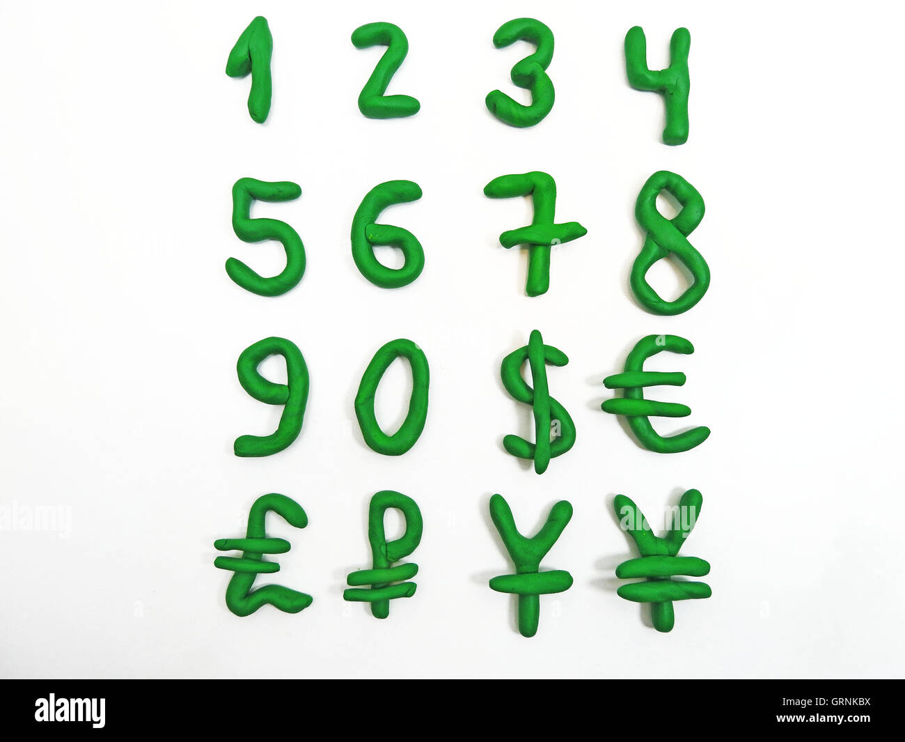 Plasticine numbers hi-res stock photography and images - Alamy