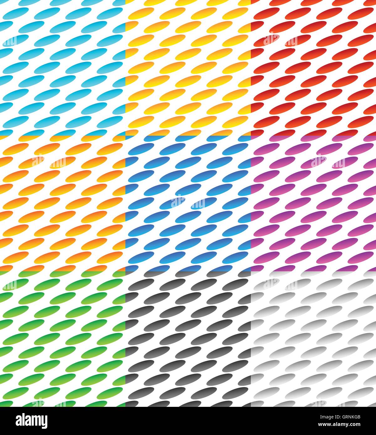 Set of 9 seamlessly repeatable geometric pattern with slanted oval ...