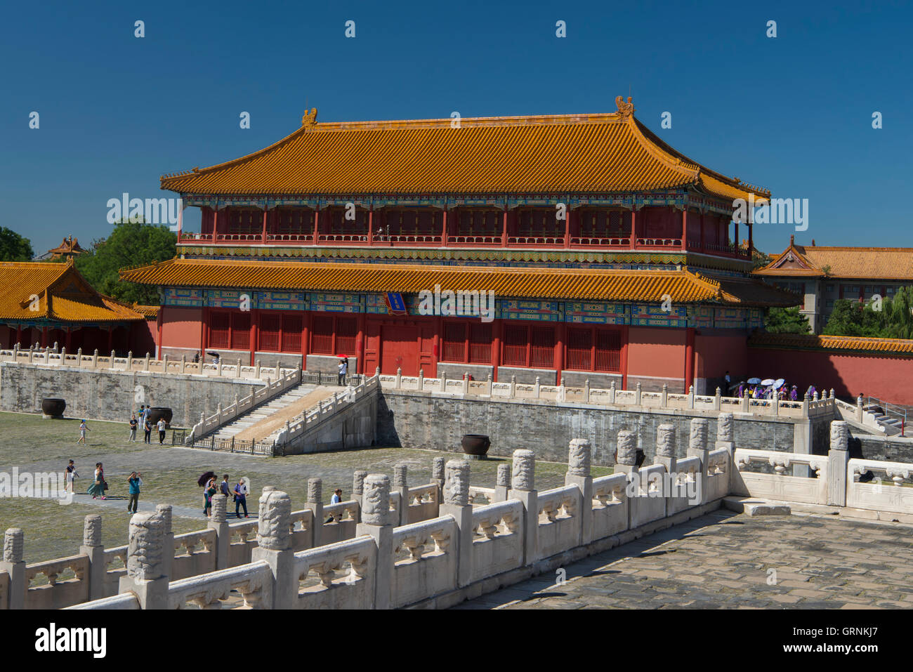 Hongyi Pavilion at Forbidden City in Beijing, China Stock Photo - Alamy